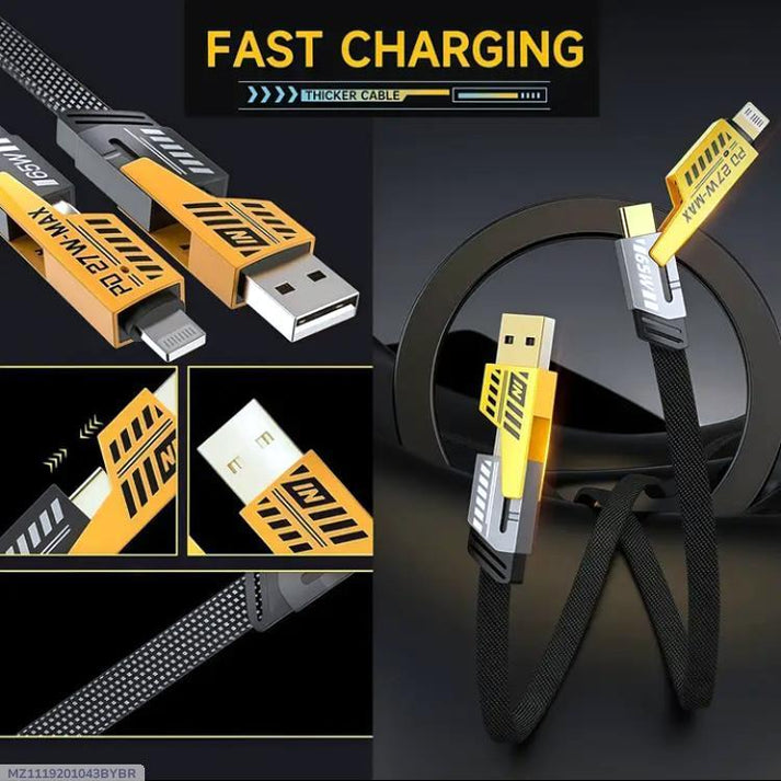 4 in 1 66W Fast Charging Data Cable – TechBuzz